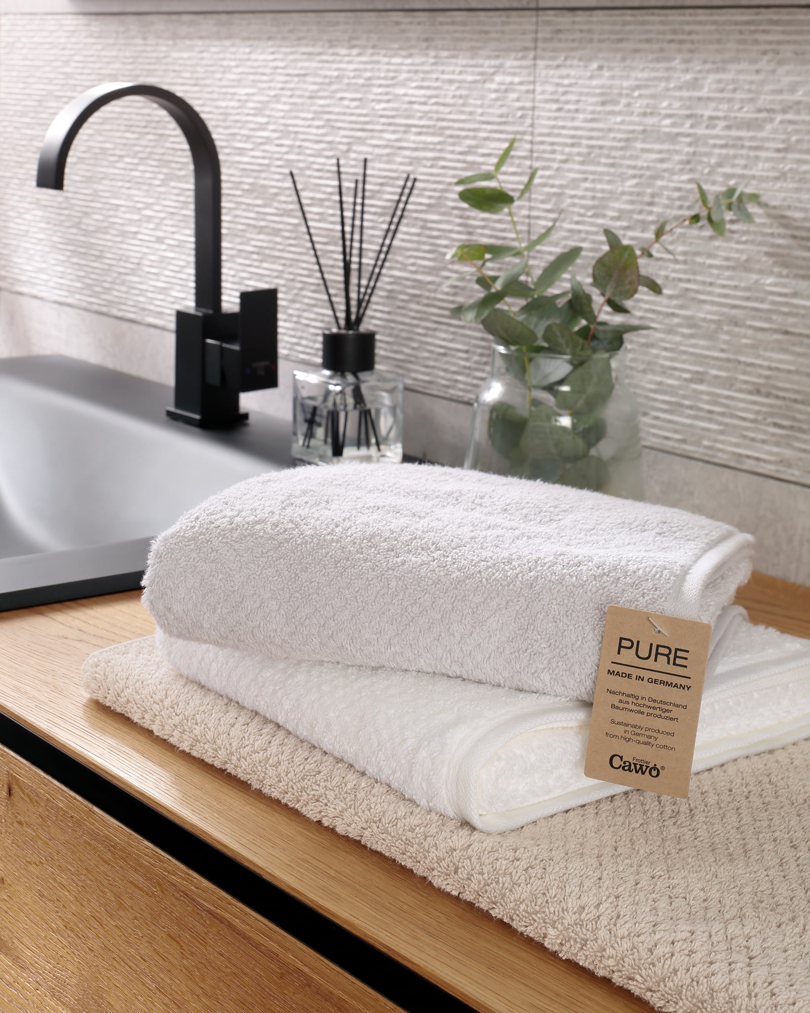 Cawö Handtücher Pure 6500 - Farbe: mineral - 748 | Cawö Handtücher ...